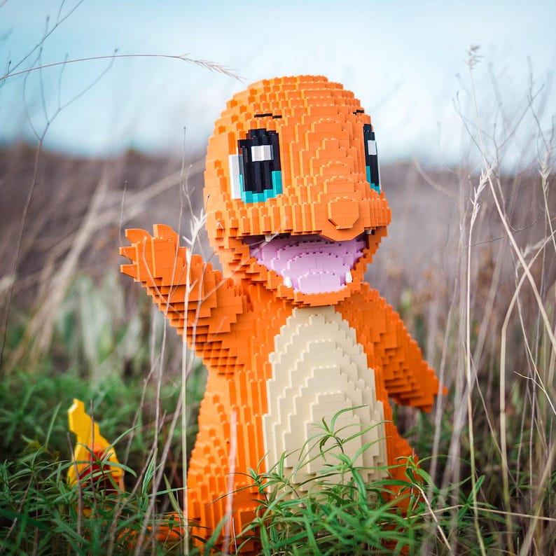 Fire Lizard Life-sized Sculpture Building Kit in LEGO® Bricks - Etsy
