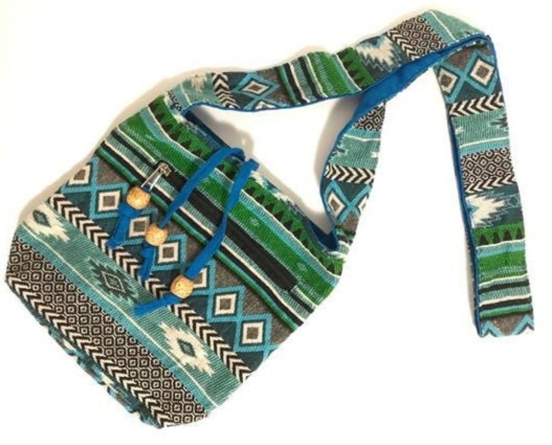 Nepal Sling Schultertasche, 100% Baumwolle Ethno Handtasche, Hippie ...
