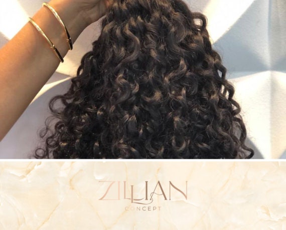 Long Super Curly Hair Back View