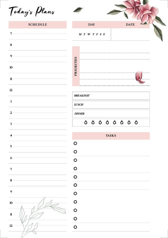 Daily Weekly Monthly Notes & Stickers Printable Templates - Etsy