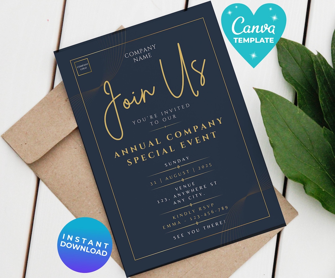 Company Anniversary Invitation Company Special Event Invitation Office ...