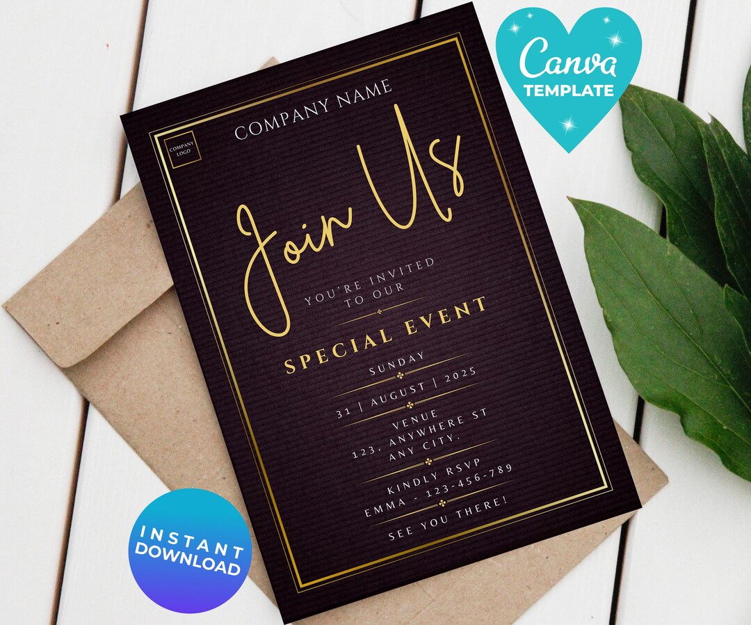 Company Anniversary Invitation Company Special Event Invitation Office ...