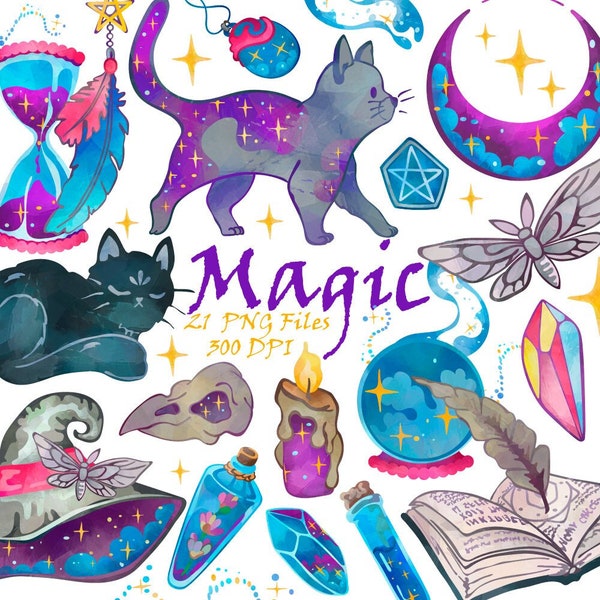 Magical Crystal Clipart - Etsy