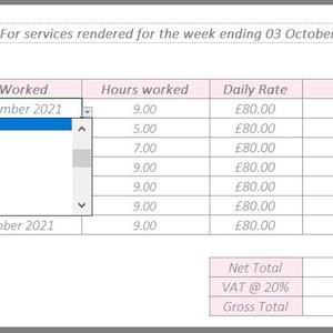 Invoice Template Form | Freelancer | Hours Billed | Excel Instant ...