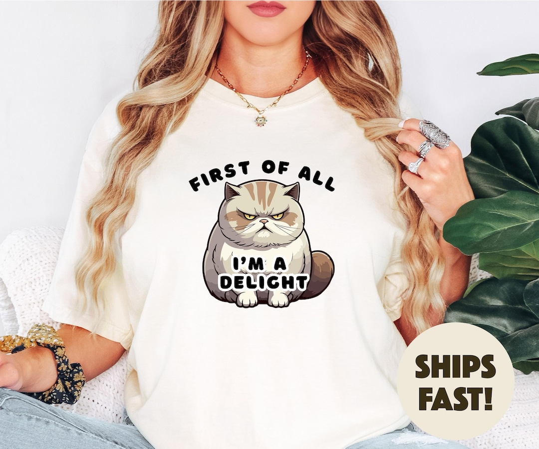 Grumpy Cat T-shirt, Humorous Tee, Animal Lover Gift, Cute Cat Apparel ...