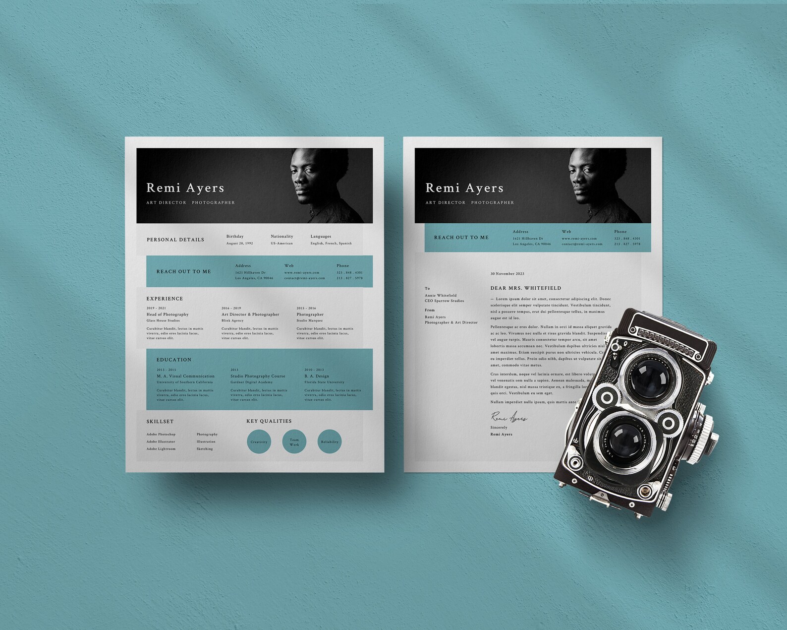 Professional Resume Template | Modern CV Template Word | 3 Page CV ...