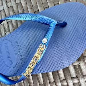 Original HAVAIANAS Flip Flops Women Slim With Personalized Charm - Etsy