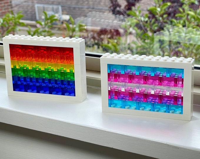 LGBTQ+ and Trans Pride Flags, Made of Genuine LEGO® Bricks ...