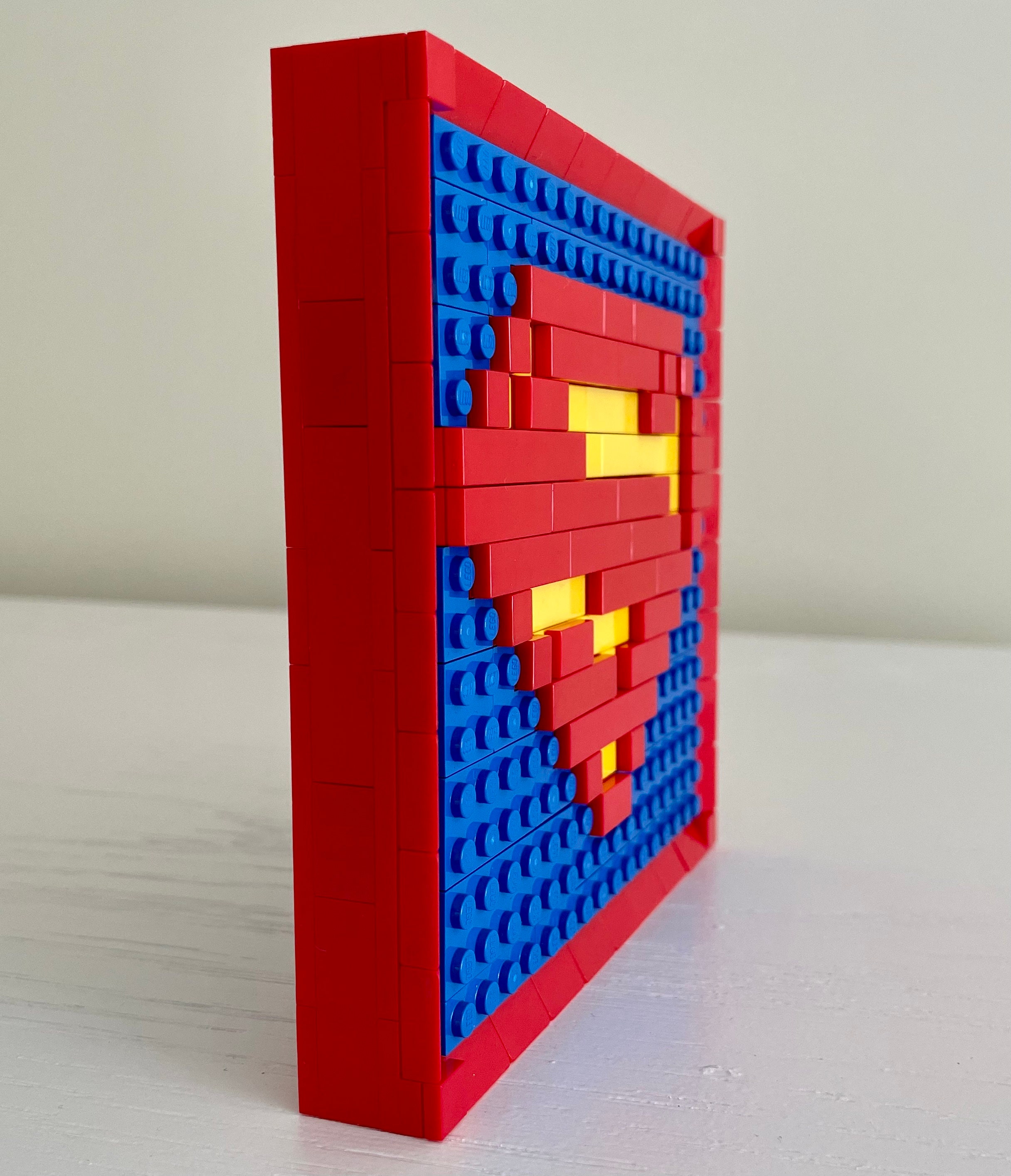 Superman and Batman Mosaic Signs, Made of Genuine LEGO® Bricks Iconic ...