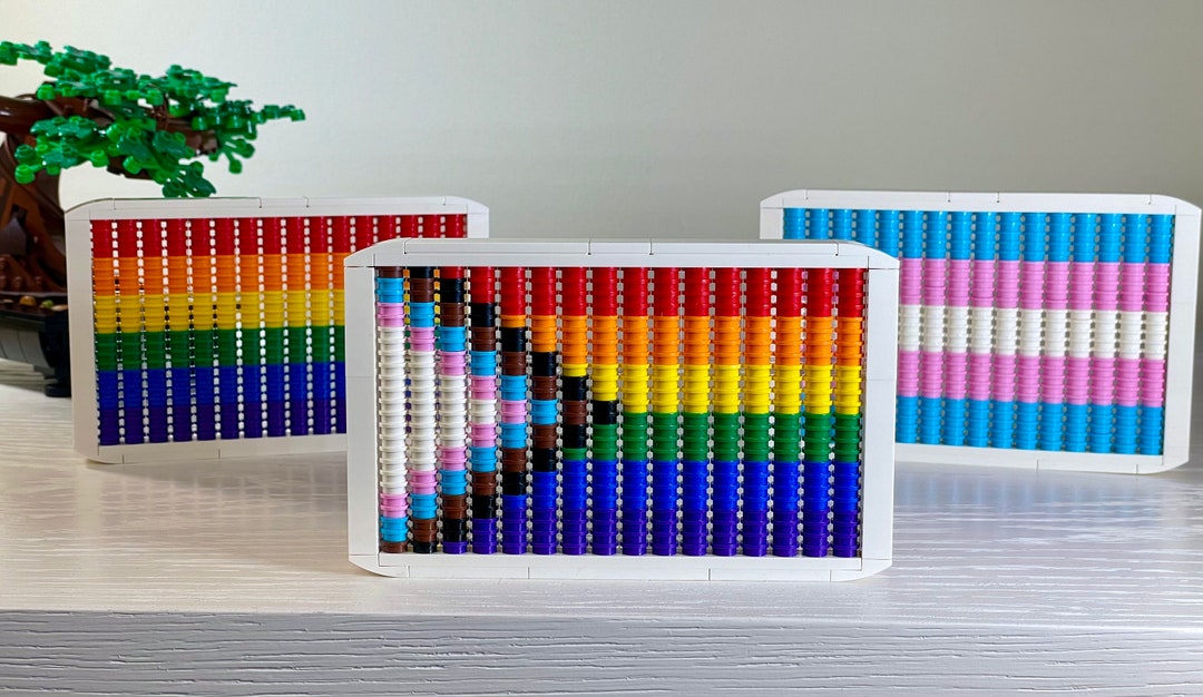 LGBTQ+, Trans, and Progress Pride Flags, Made of Genuine LEGO® Bricks ...