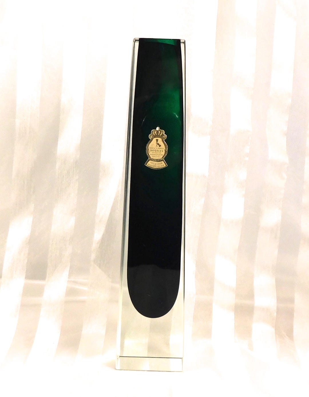 Imperlux Slender Green Art Glass Vase # 26718 - Etsy