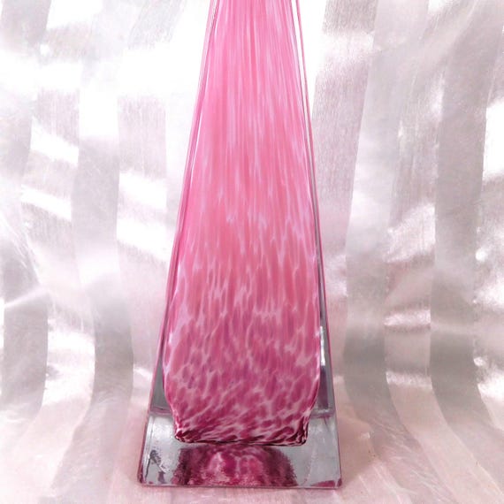 Pink and White Pyramid Shaped Perfume Bottle # 26431 - Gem