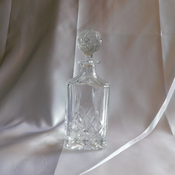 Block Crystal Decanter - Etsy