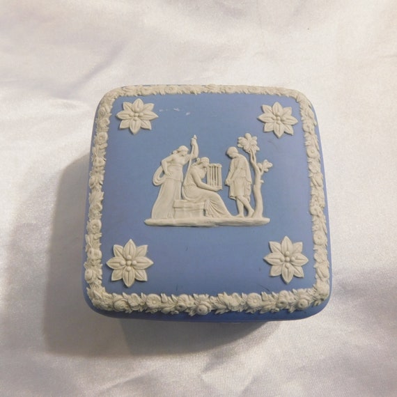 Light Blue Wedgwood Jasperware Covered Trinket Box # … - Gem