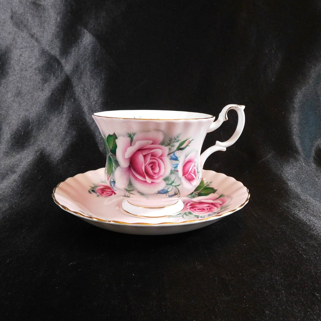 Pink Royal Albert Teacup With Pink Roses 28854 - Etsy