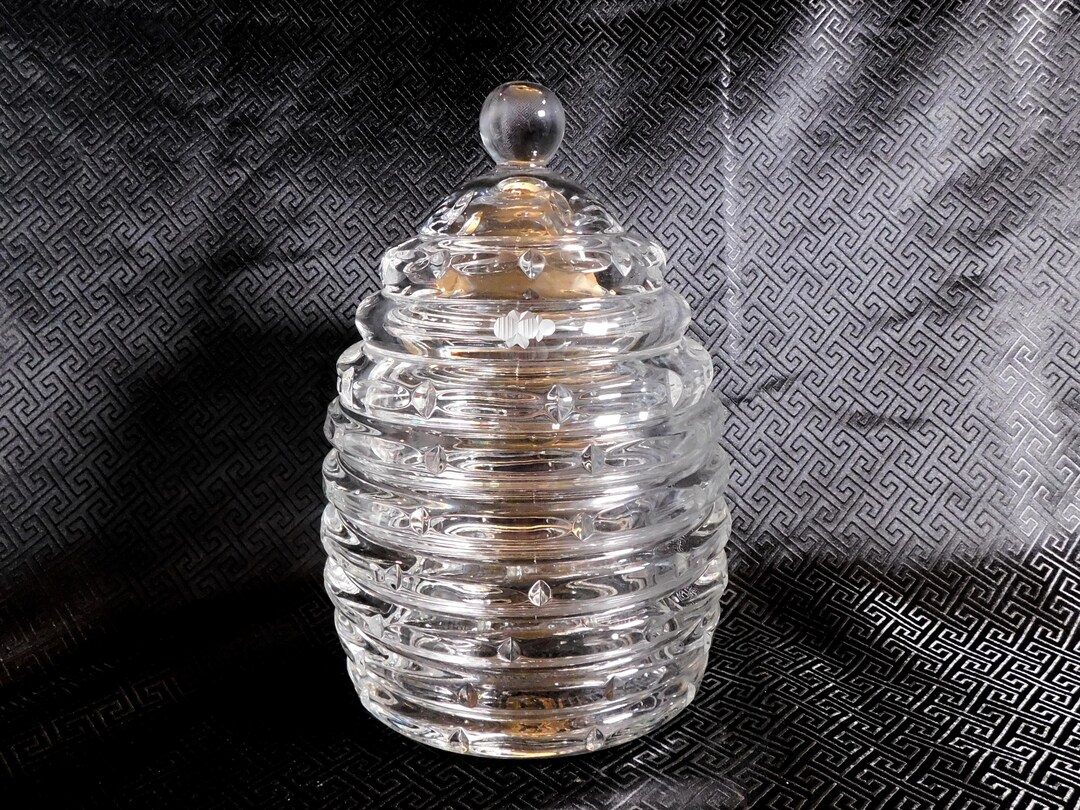 Godinger Crystal Beehive Collection Biscuit Jar 24793 - Etsy