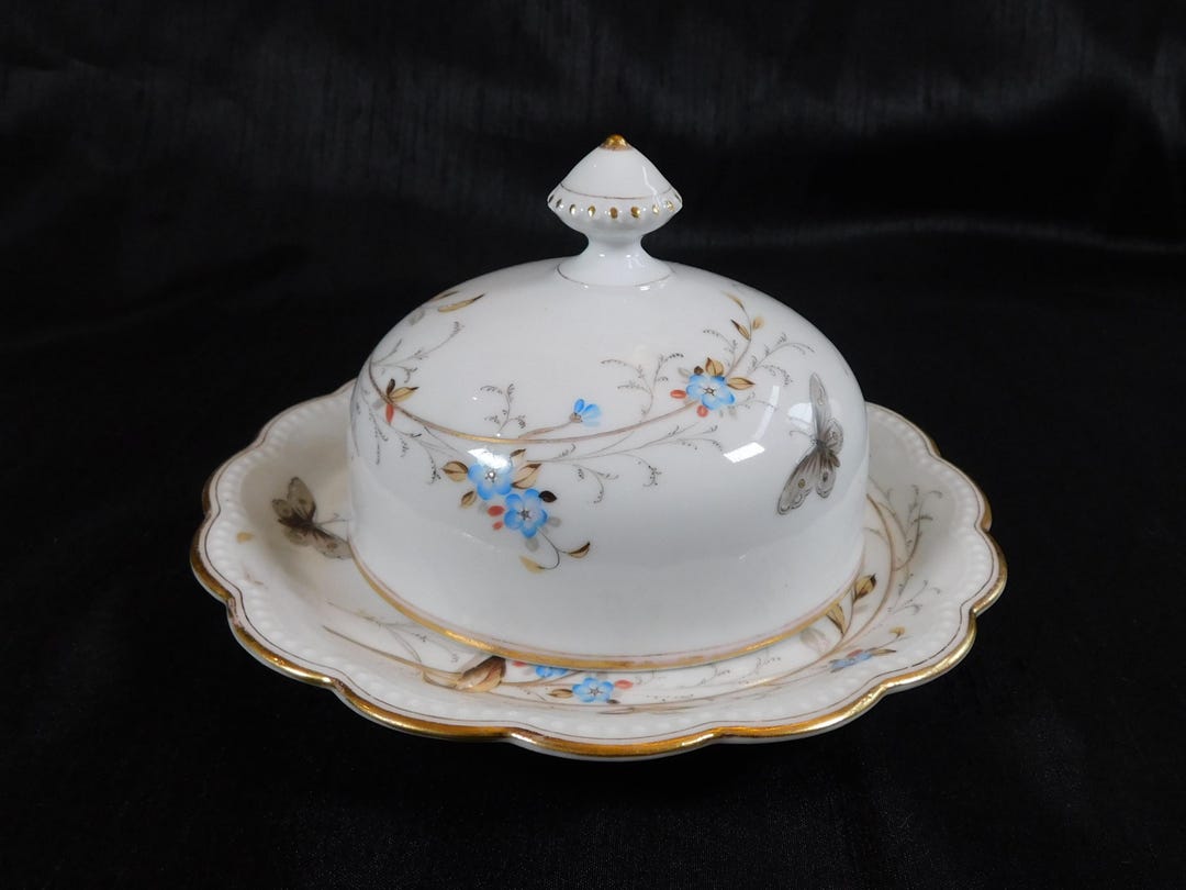 White Unmarked Covered Cheese Dish # 23115 - Etsy