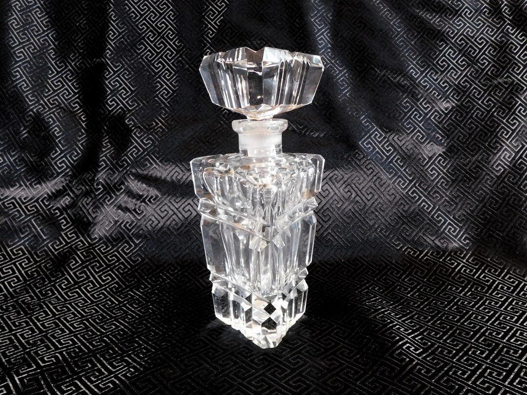 Cut Crystal Triangular Perfume Bottle 21191 - Etsy