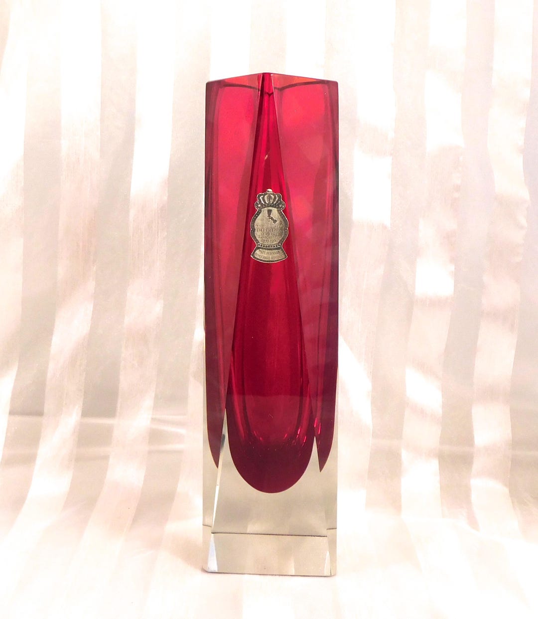 Imperlux Red Art Glass Vase # 26717 - Etsy