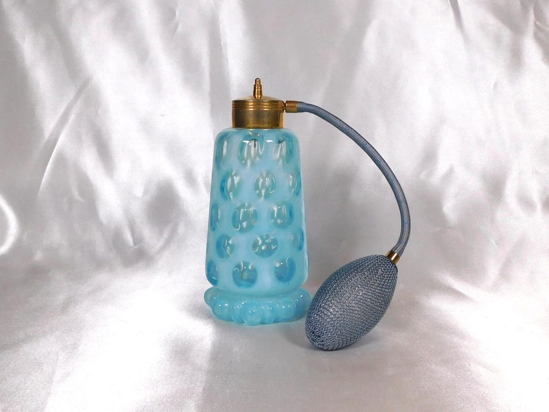 Baby Blue Glass Perfume Atomizer With Clear Dots 23078 - Etsy