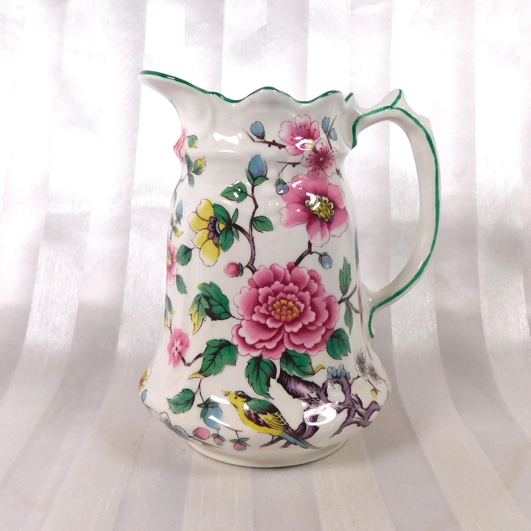 James Kent Old Foley 8 Ounce Pitcher in Chinese Rose - Etsy