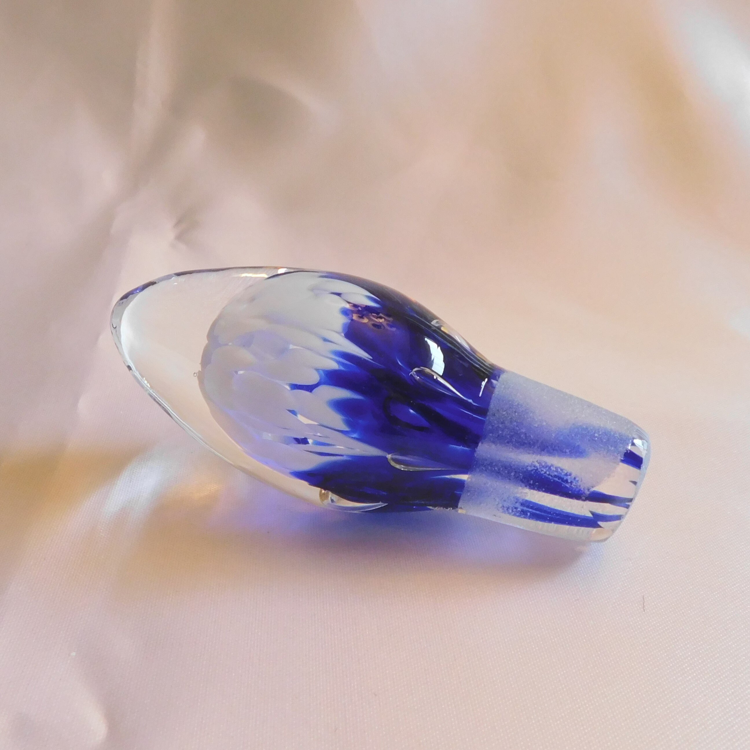 Joe Rice Blue and White Art Glass Perfume Bottle 22155 - Etsy