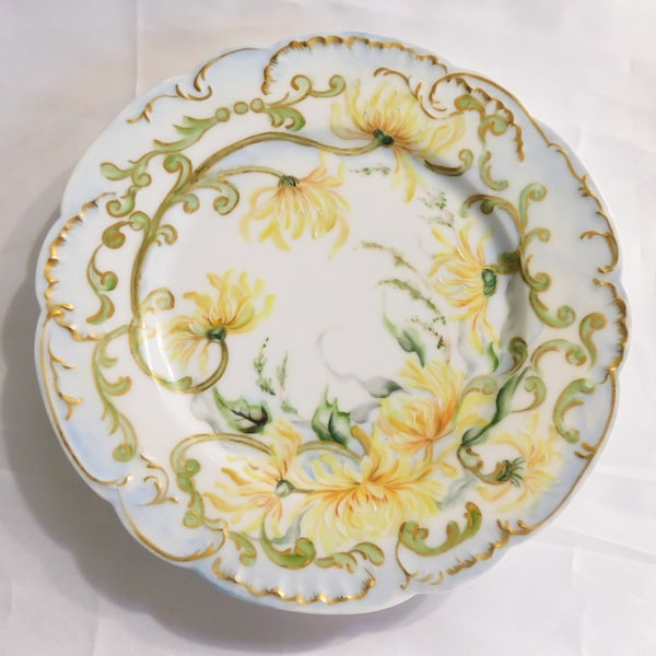 Yellow Floral Plates - Etsy