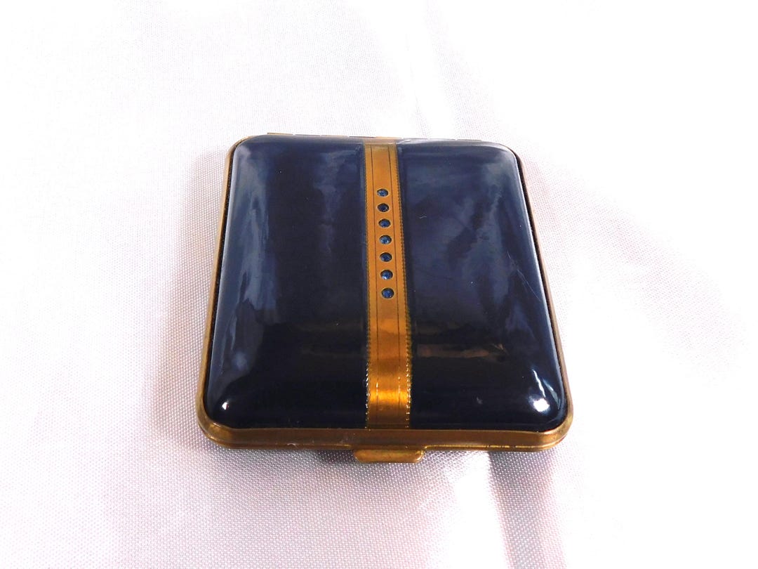 Black Mondaine Compact With Blue Stone Front 24563 - Etsy