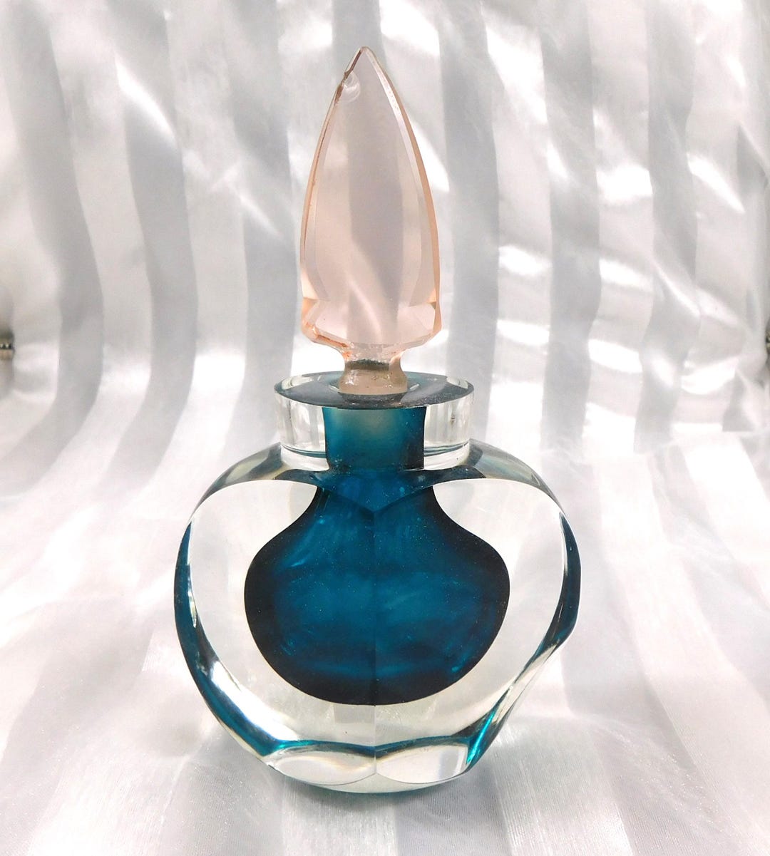 Dark Teal Steven Correia Art Glass Perfume Bottle # 26894 - Etsy