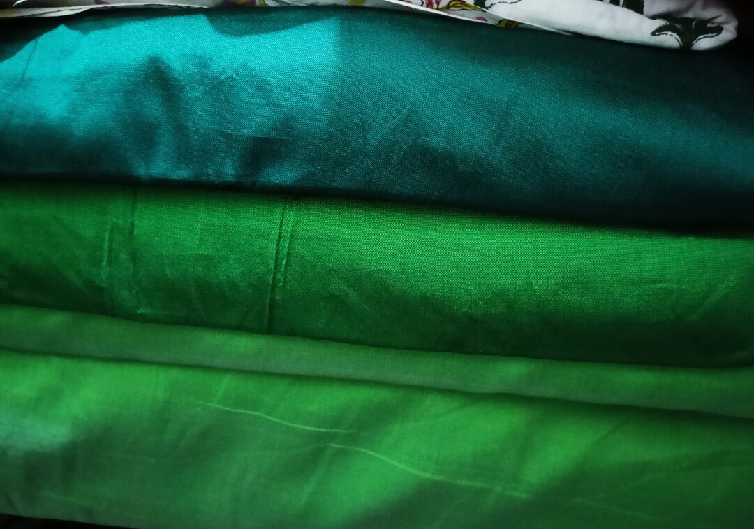 Dark and Light Green Shades Taffeta, Taffeta Fabrics, Olive Green ...