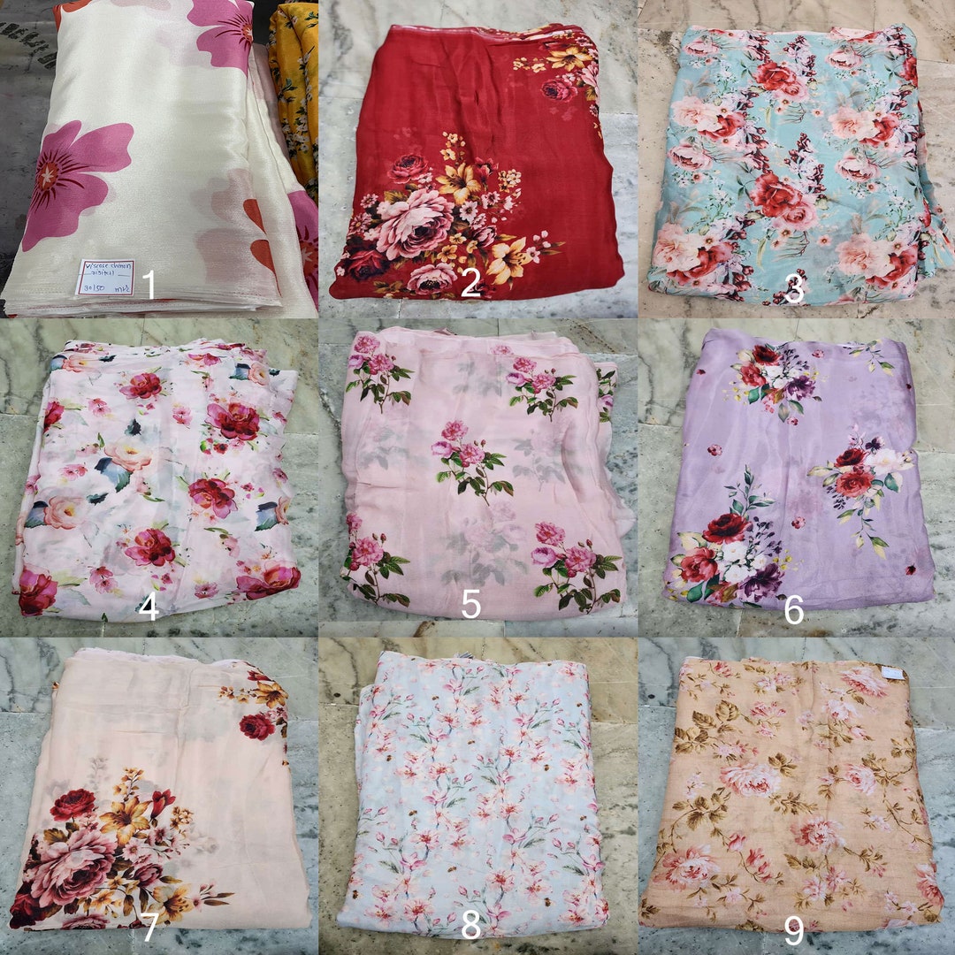 Georgette Chiffon Fabric by the Yard. High Multi Chiffon for Apparel ...