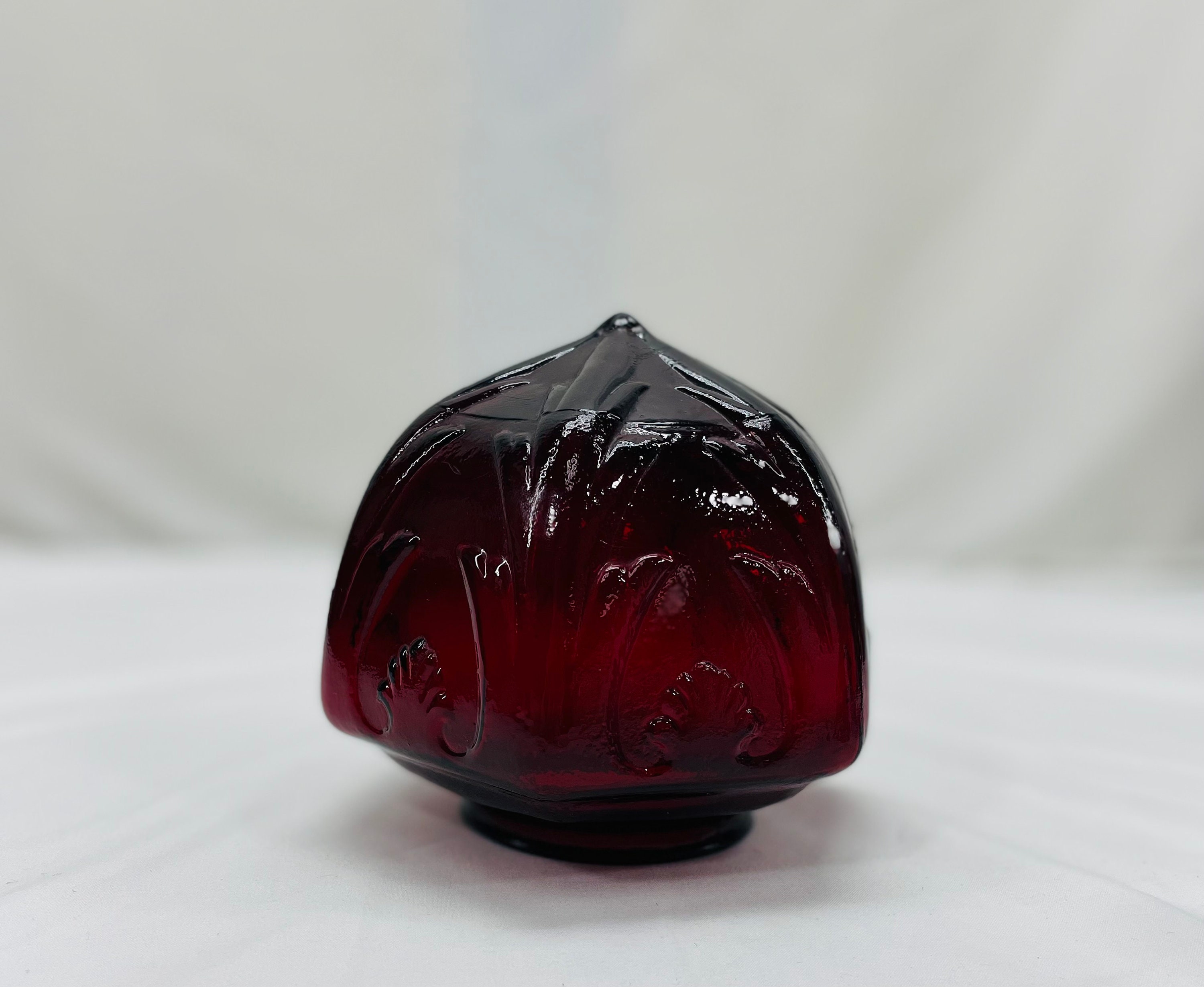 Vintage 1920's Art Deco Ruby Red Boudoir Glass Globe - Etsy