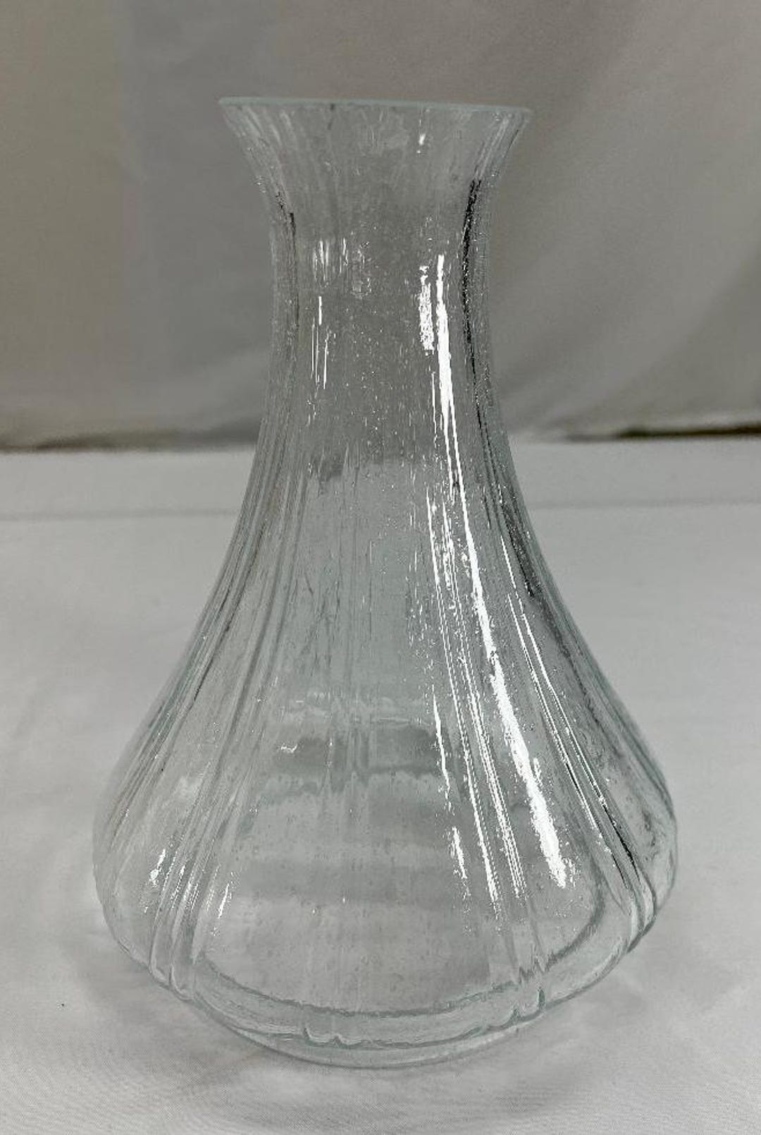 Angle Lamp Chimney for Oil Lamp, RARE Clear Seeded Glass, 5 1/2"fitter ...