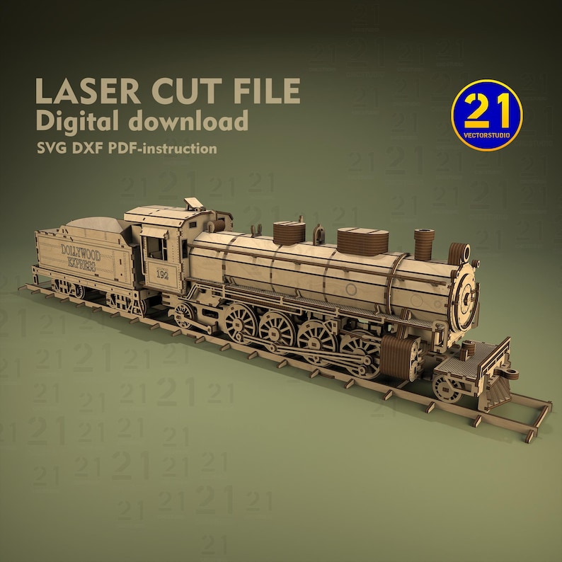 Dollywood Express "klondike Katie" Steam Locomotive Laser Cut Model ...