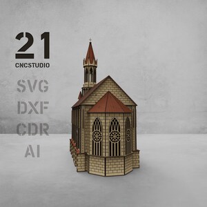 Gothic Church Laser Cut File Dxf Svg Ai and Cdr 3d Puzzle - Etsy UK