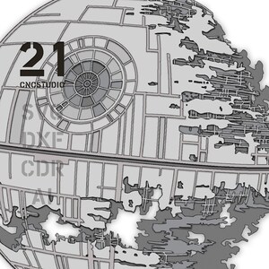 Death Star 5 Layers 2.5d Dxf, Svg, Ai, Cdr Laser Cut File Cricut - Etsy