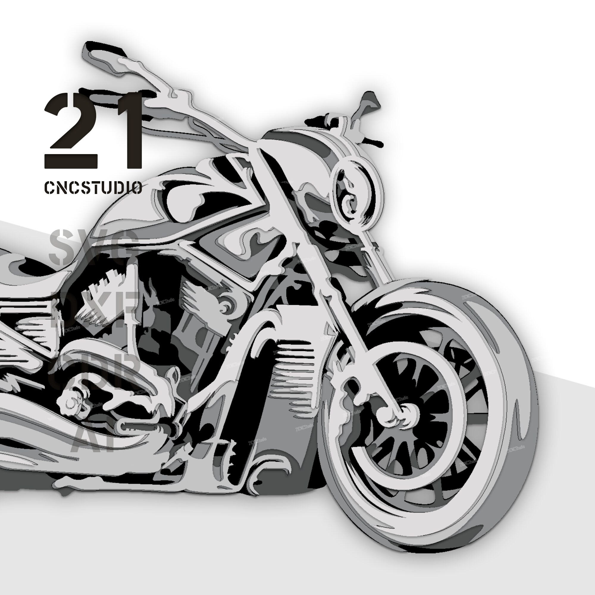 Multilayer Motorcycle Laser Cut File in Svg Dxf Ai Cdr 5 - Etsy Canada