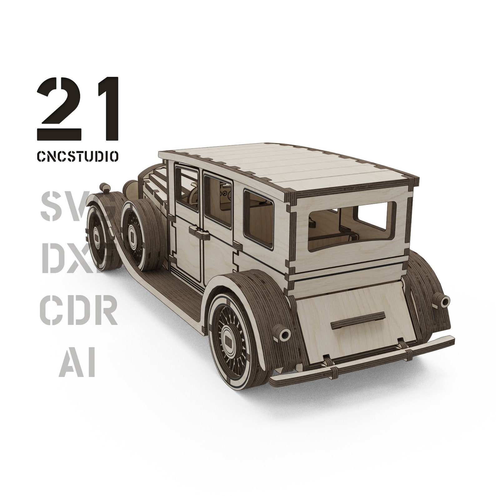 Classic Car Laser Cut File Dxf Svg Ai and Cdr 3d Puzzle - Etsy Australia