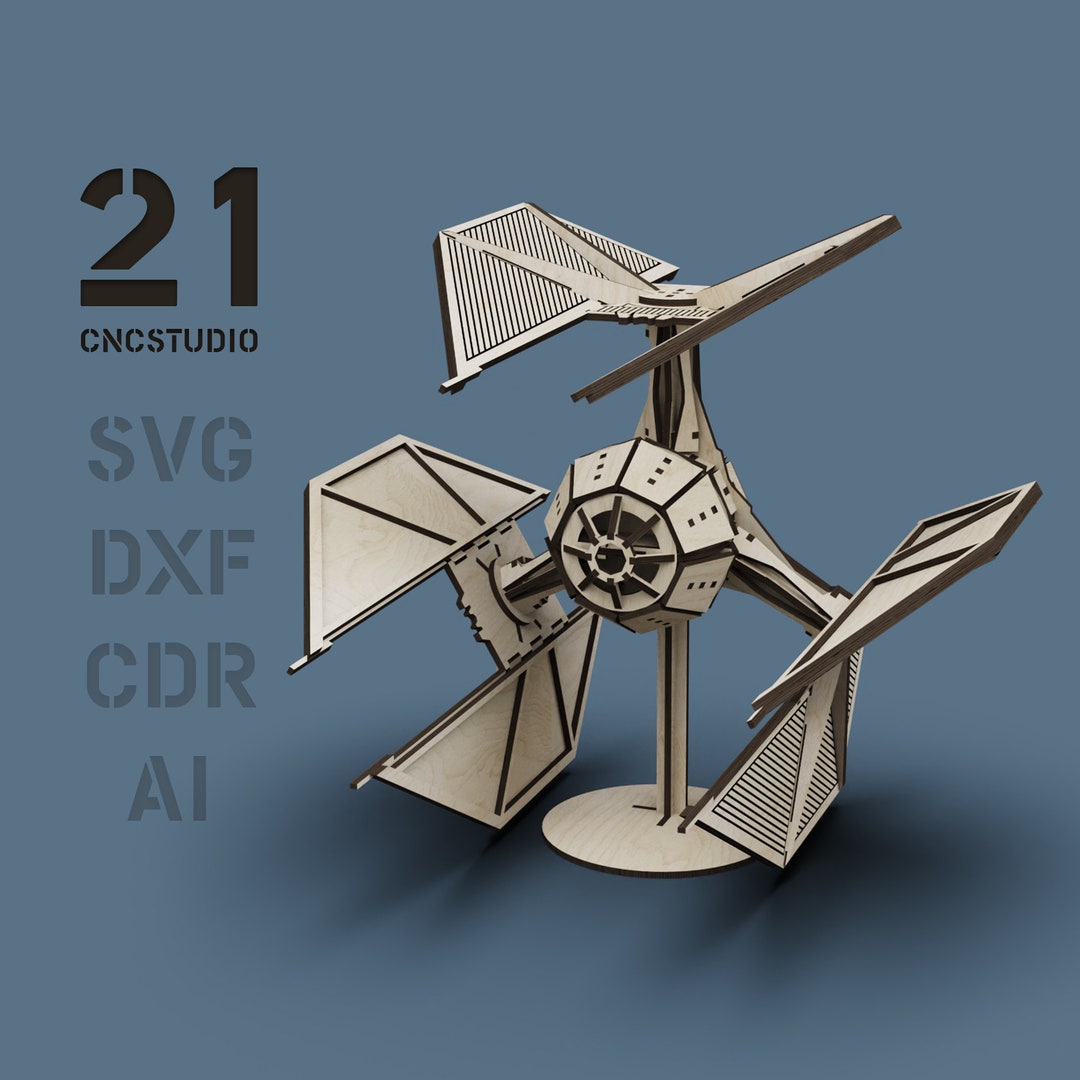 Spaceship Defender File Cdr, Svg and Dxf Vector File for Laser Cut 3d ...