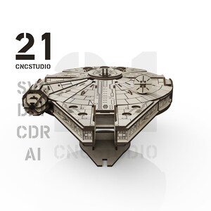 Spaceship Millennium File Cdr, Svg and Dxf Vector File for Laser Cut 3d ...