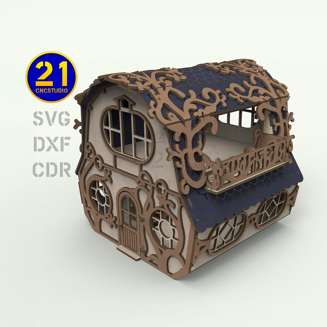 Laser Cut Fantasy Cottage Files: Whimsical Woodland Retreat SVG DXF - Etsy