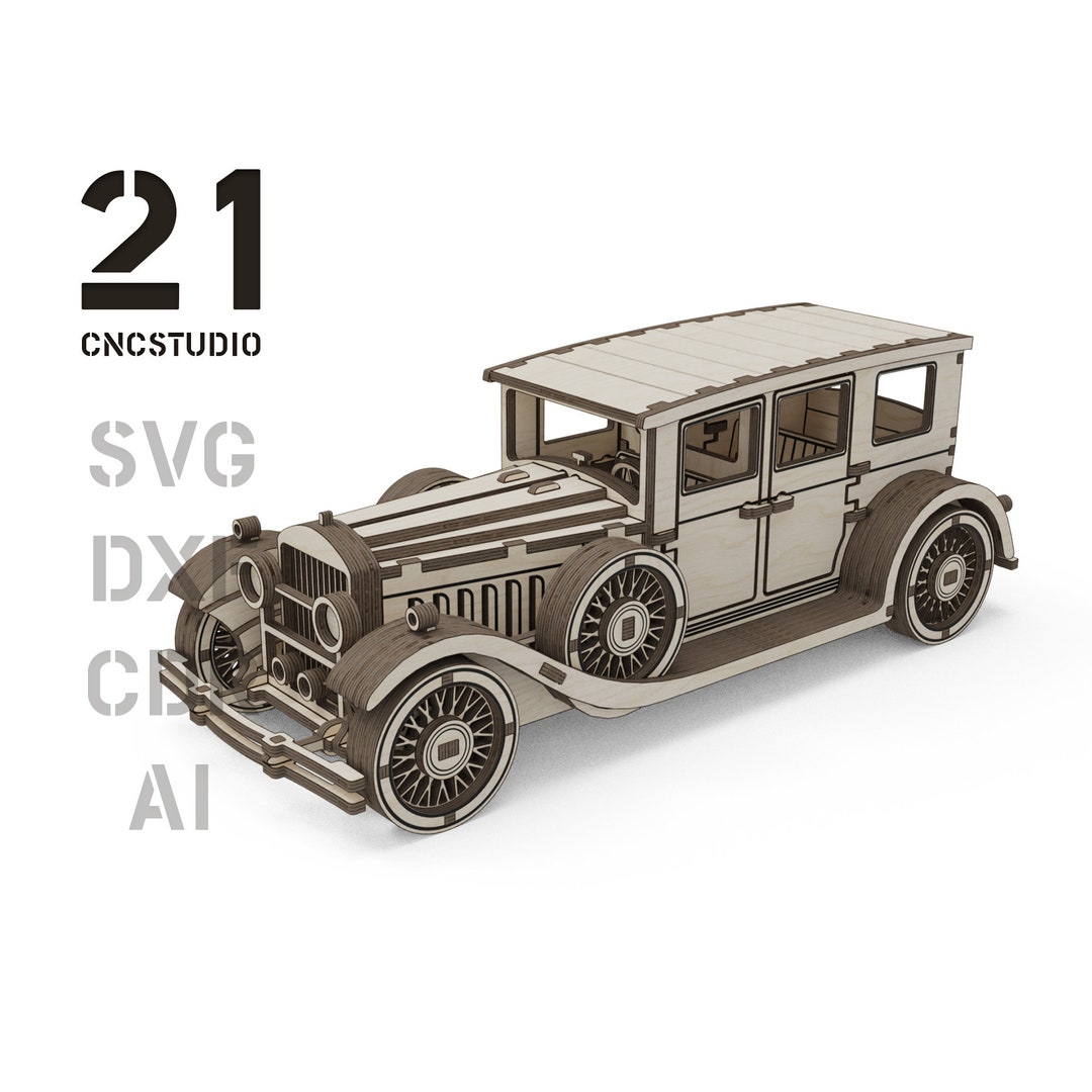 Classic Car Laser Cut File Dxf Svg Ai and Cdr 3d Puzzle - Etsy Canada