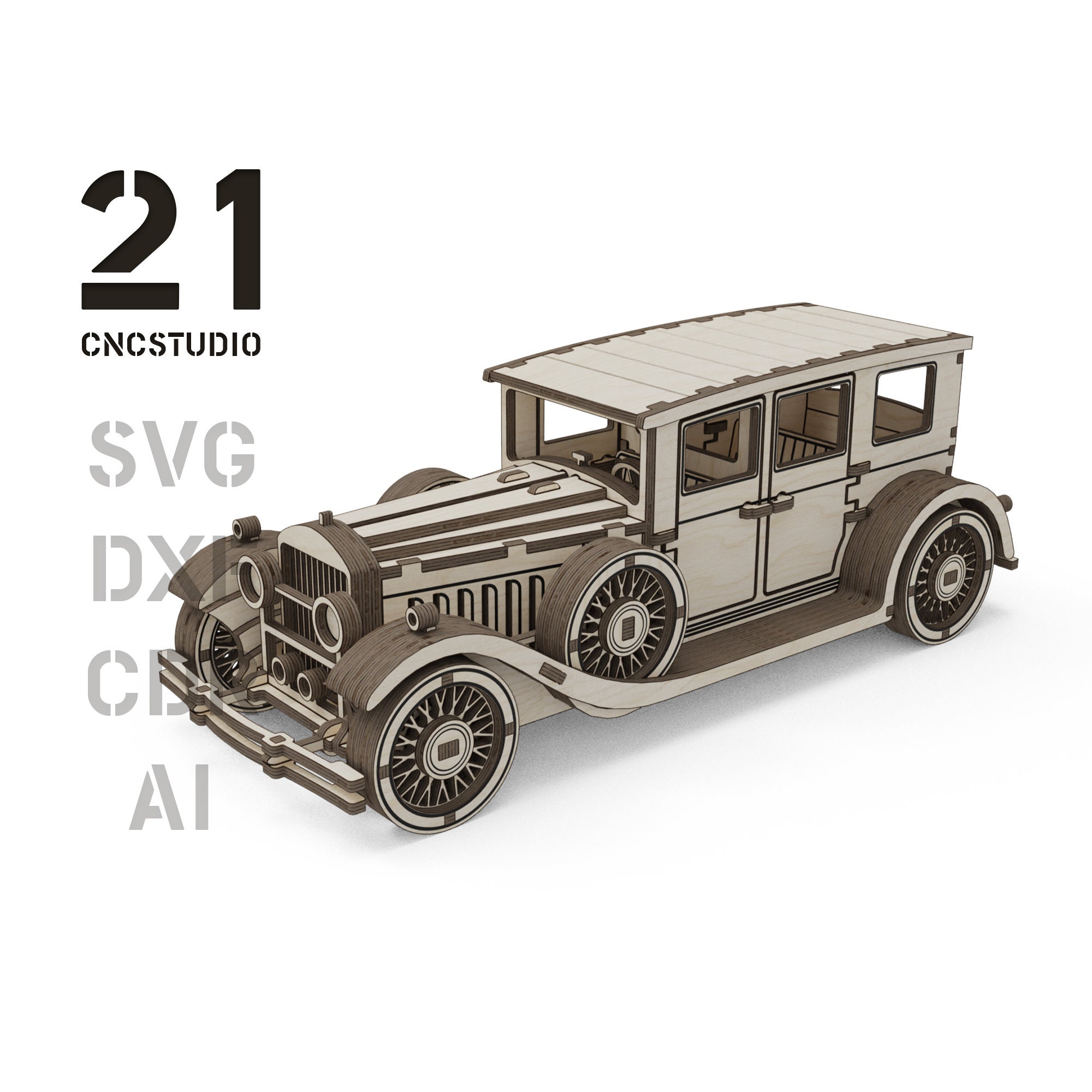 Classic Car Laser Cut File Dxf Svg Ai and Cdr 3d Puzzle - Etsy Australia