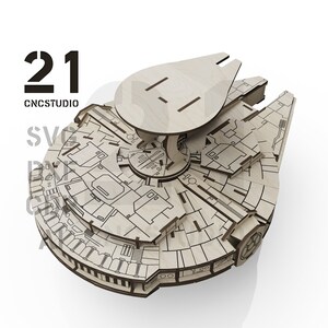 Spaceship Millennium File Cdr, Svg and Dxf Vector File for Laser Cut 3d ...