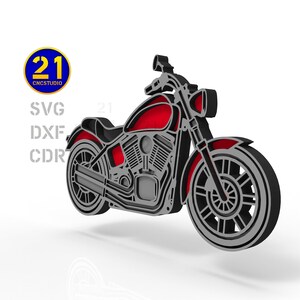 Multilayer Motorcycle V2, Laser Cut File in Svg, Dxf, Ai, Cdr, 4 Layers ...
