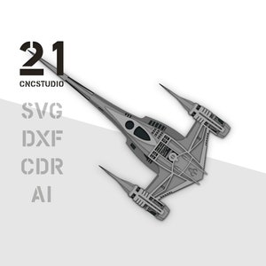 Spaceship Mando N1 Multilayer 2d Dxf, Svg, Ai, Cdr Laser Cut File - Etsy