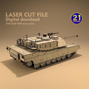 Abrams-Panzer 1/16 Scale Laser Cut Modell - Digitale Dateien für ...