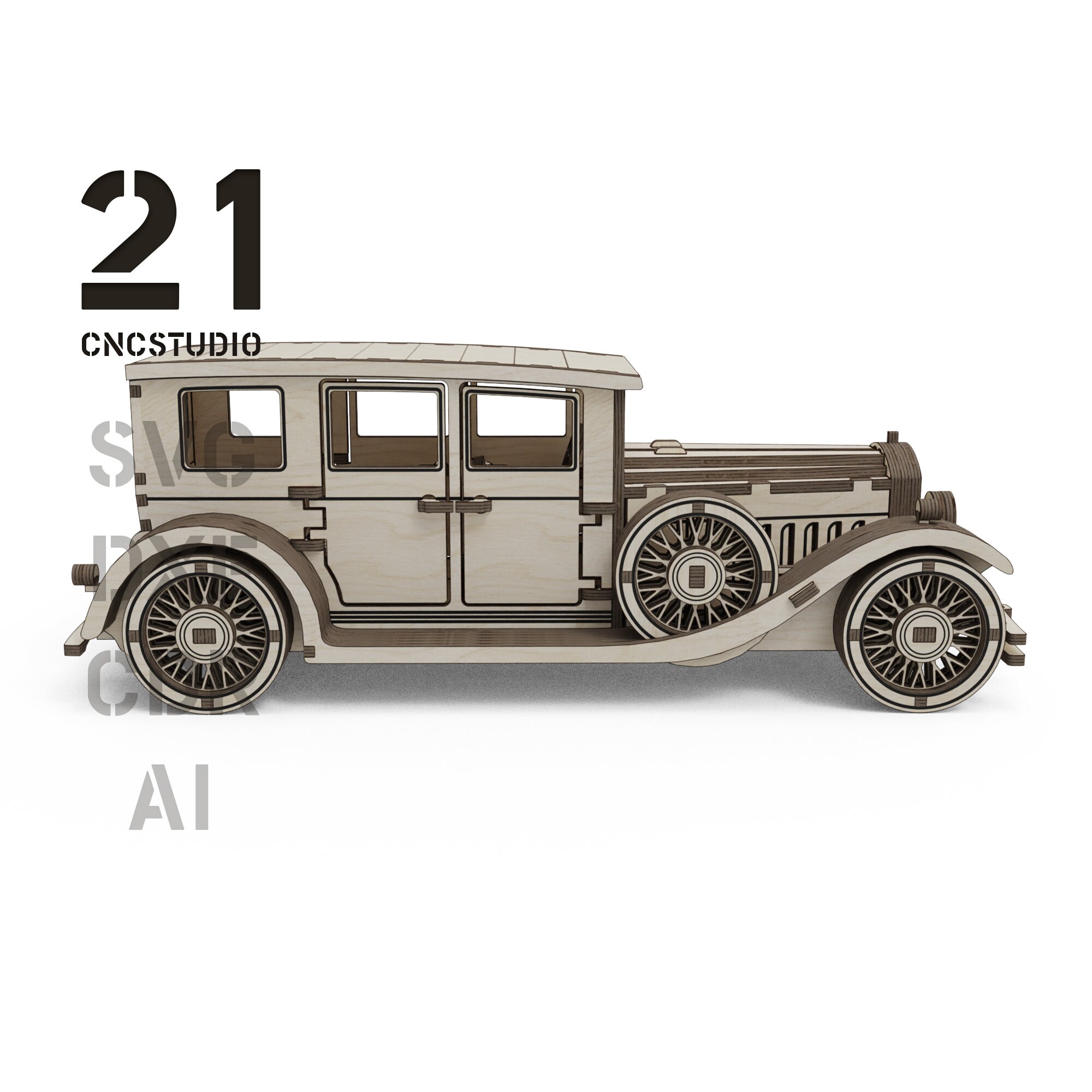 Classic Car Laser Cut File Dxf Svg Ai and Cdr 3d Puzzle - Etsy Australia