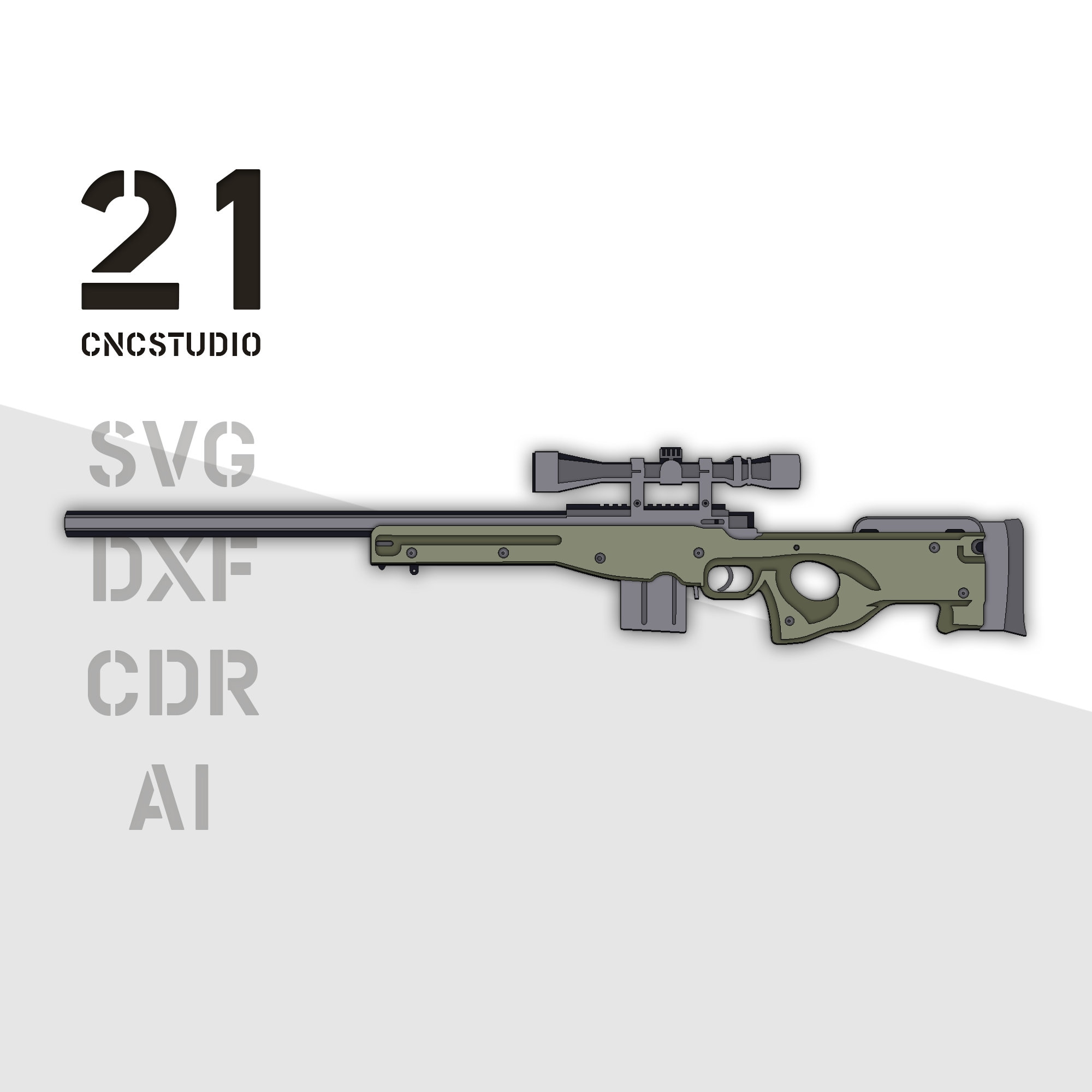 Rifle AWP Layered Laser Cut File Dxf Svg Cdr - Etsy UK