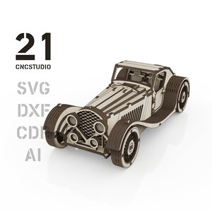 Roadster Car Laser Cut File, Dxf, Svg, Ai and Cdr, 3d Puzzle File ...